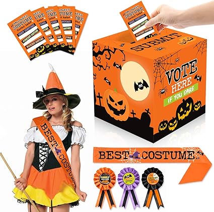 Amazon.com: 55 PCS Halloween Costume Contest Ballot Kit Orange ...