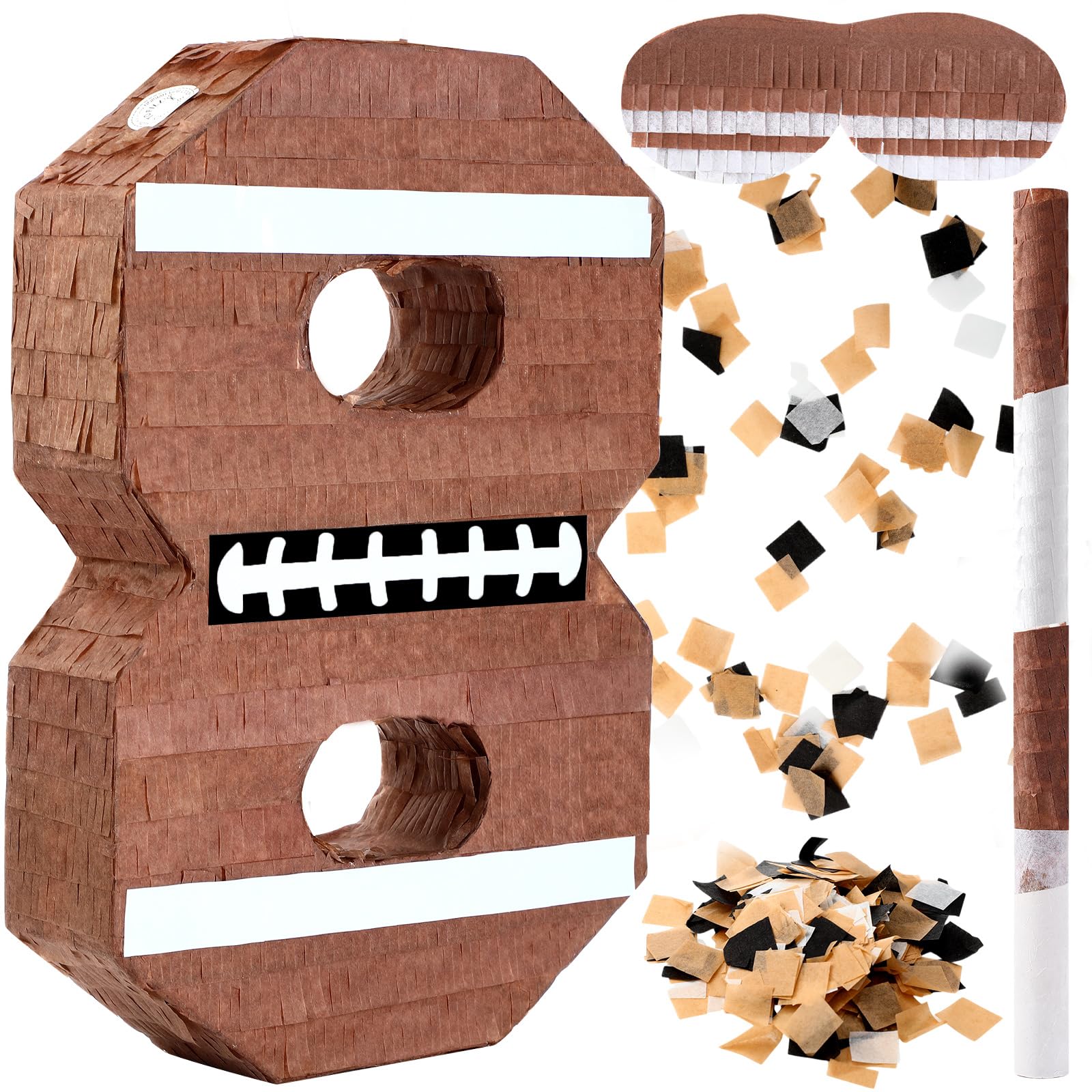 Poen Number 8 Football Piñata Small Sport Theme Piñata with Bat and ...