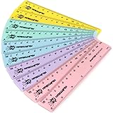 6 Inch / 15cm Transparent Colored Rulers - Shatter Resistant - Pack of ...