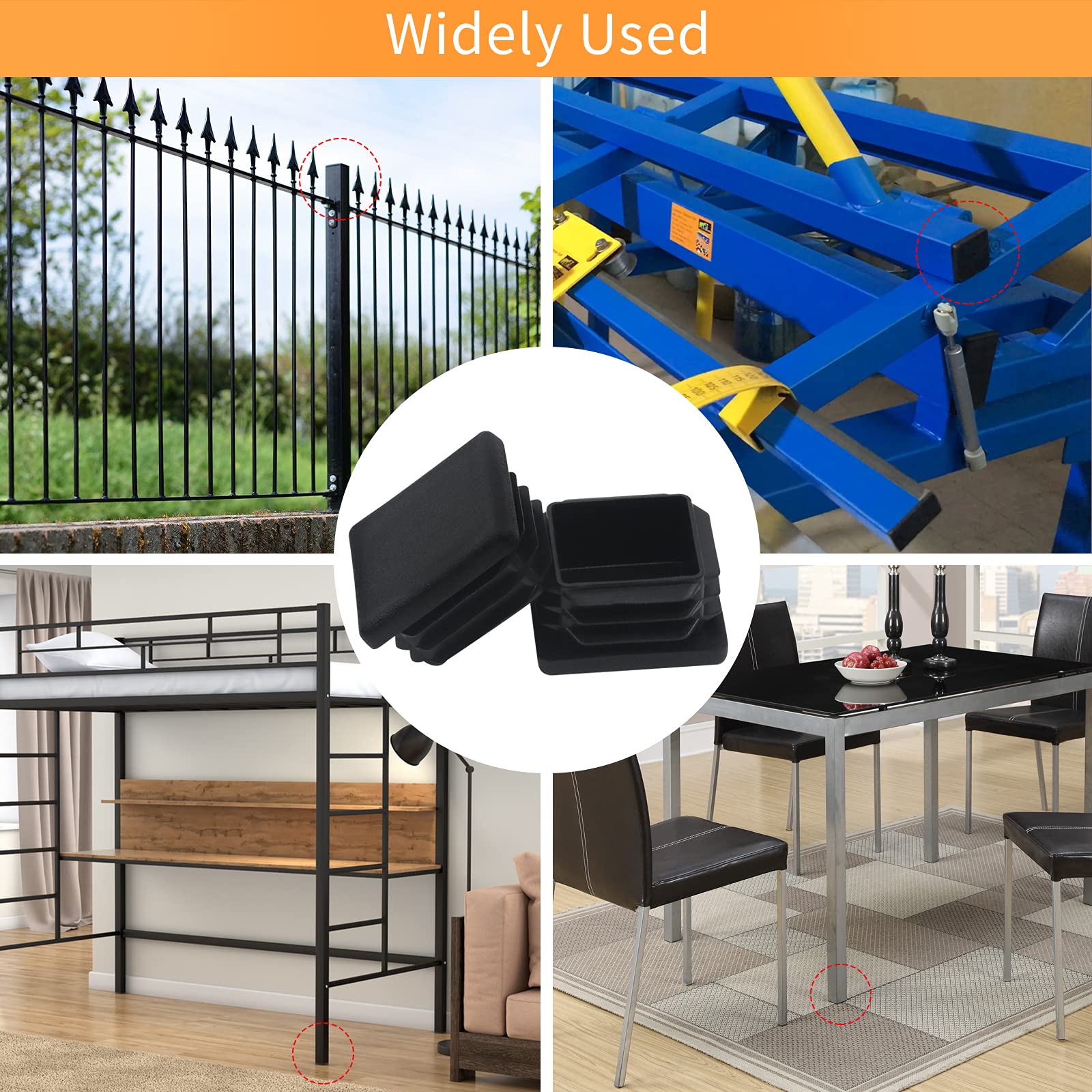 Mua 2 Inch 2x2 Square Tube End Cap Plastic Plugs 12 Pack, 2 Inch 2x2 ...