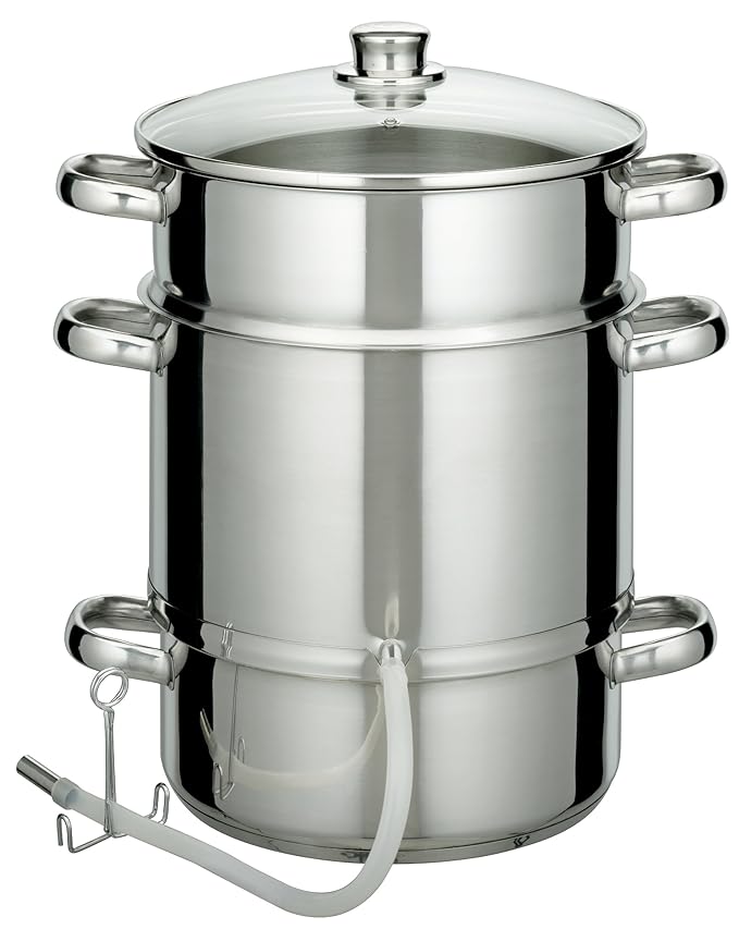 GSW Stahlwaren GmbH Fruit Juice Pot, Silver/Clear: Amazon.co.uk ...