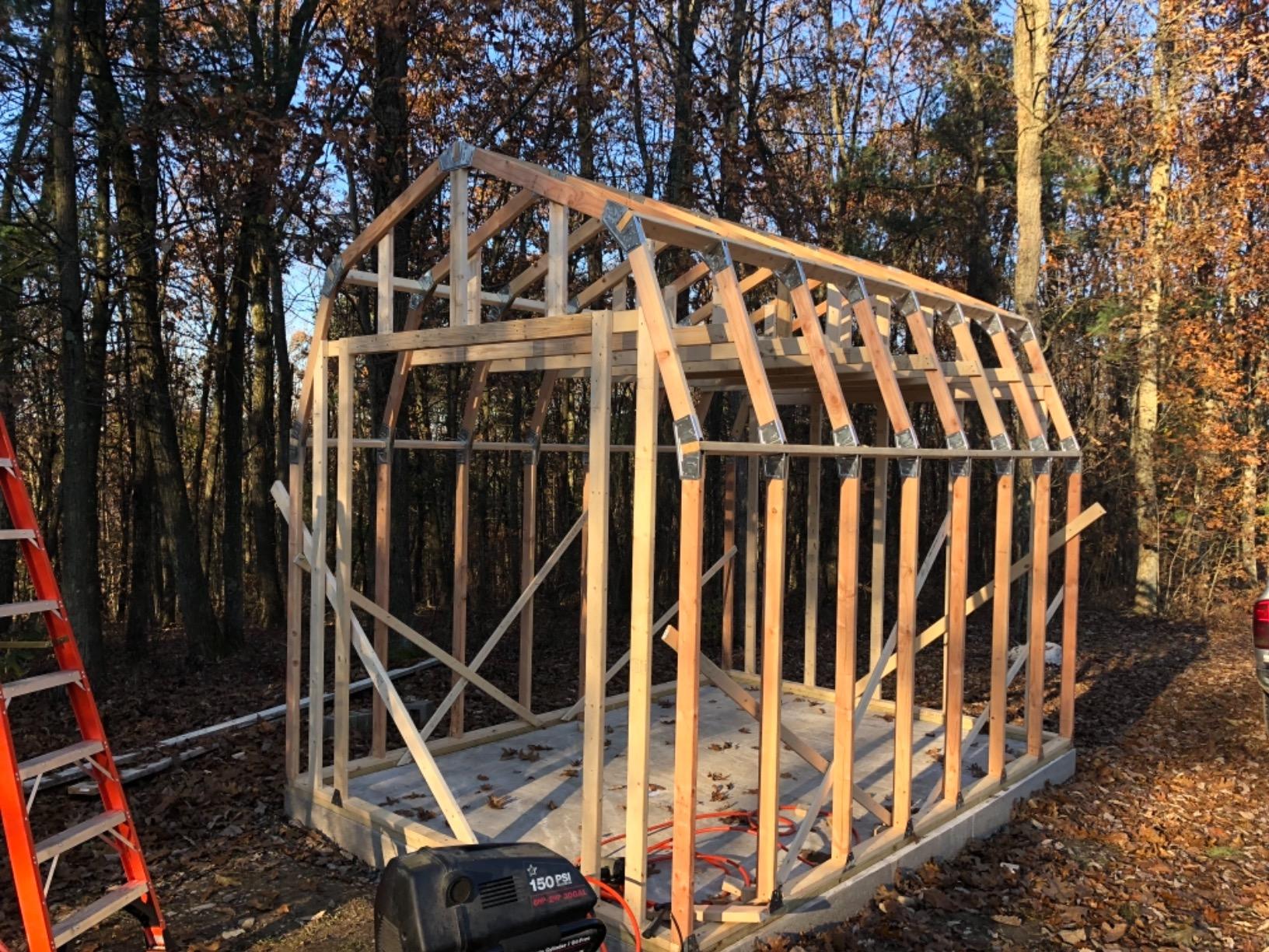 $10/mo - Finance EZBUILDER 70188 Barn Style Shed Instant Framing Kit, 7 ...