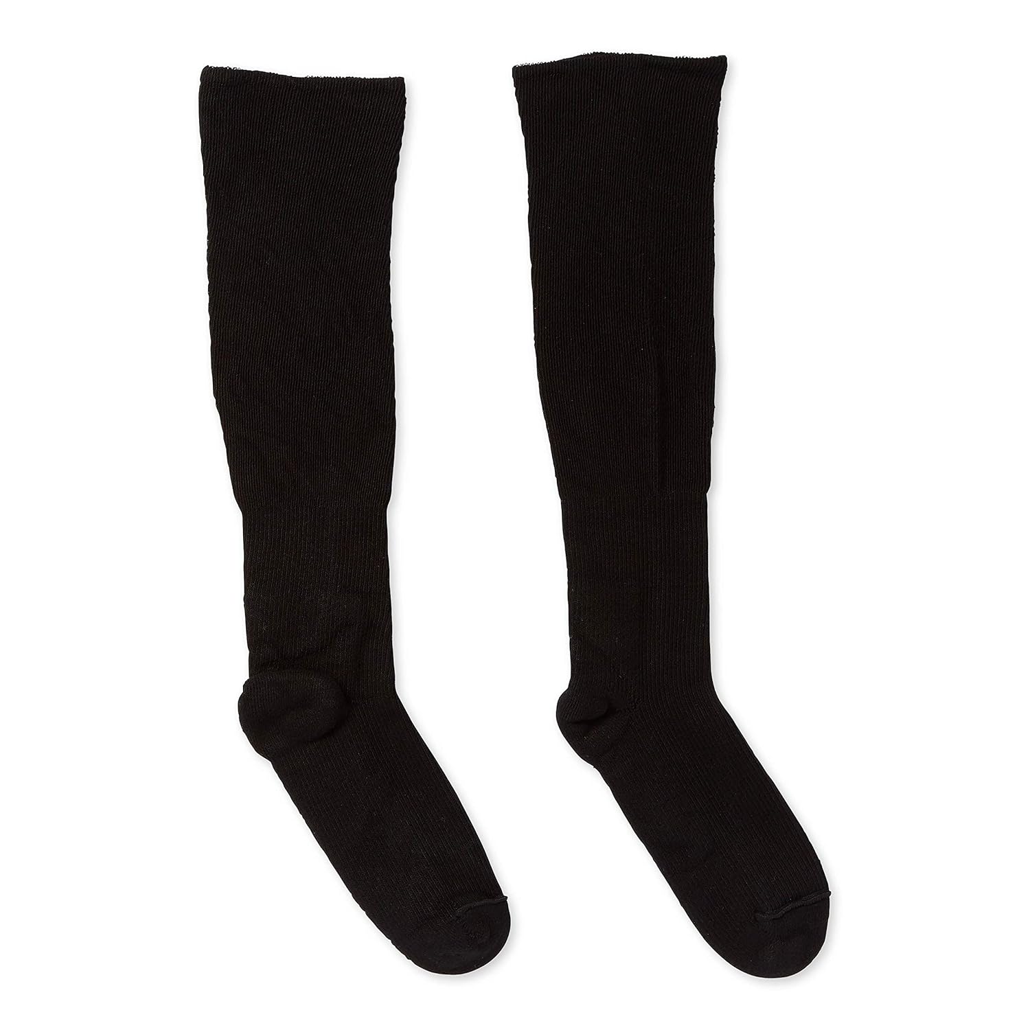 Medline COMPRECARES Liner Compression Socks, 10-15mmHG, Black, Size ...