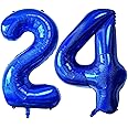 Amazon.com: Laser Navy Blue Number 24 Balloons, 40 Inch Giant Blue ...