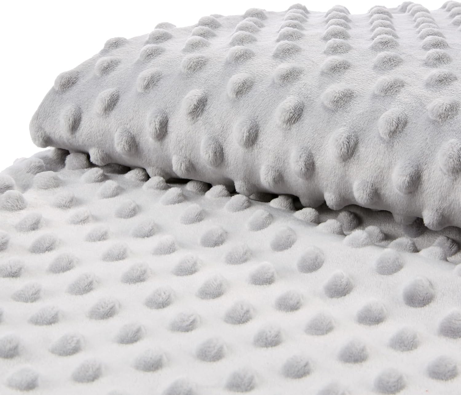 Luxury Supersoft DIMPLE Cuddle Soft Fleece Fabric Material – SILVER ...