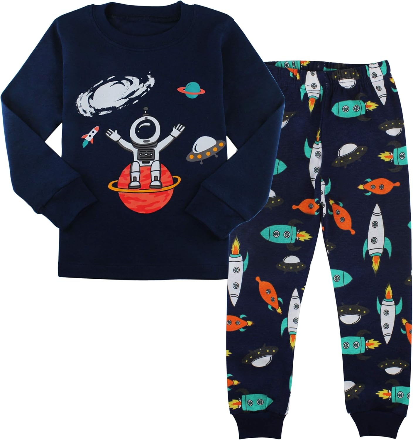 Amazon.com: 3T Pajamas for Boys Space Kid Clothes Toddler Cotton PJs ...