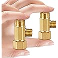 Amazon.com: Brass Water Line Adapter Splitter for Refrigerator, Ice ...