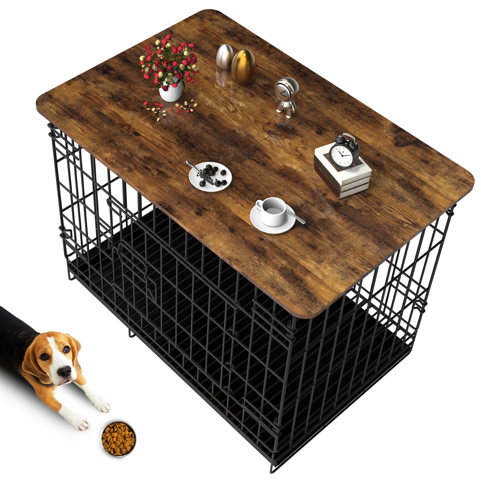Hoyula Dog Crate Topper Wood 54 Inch Dog Crate Topper Crate Table ...