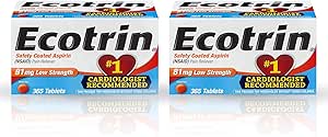 Amazon.com: Ecotrin Safety Coated Enteric Aspirin, 81 mg Low Strength ...