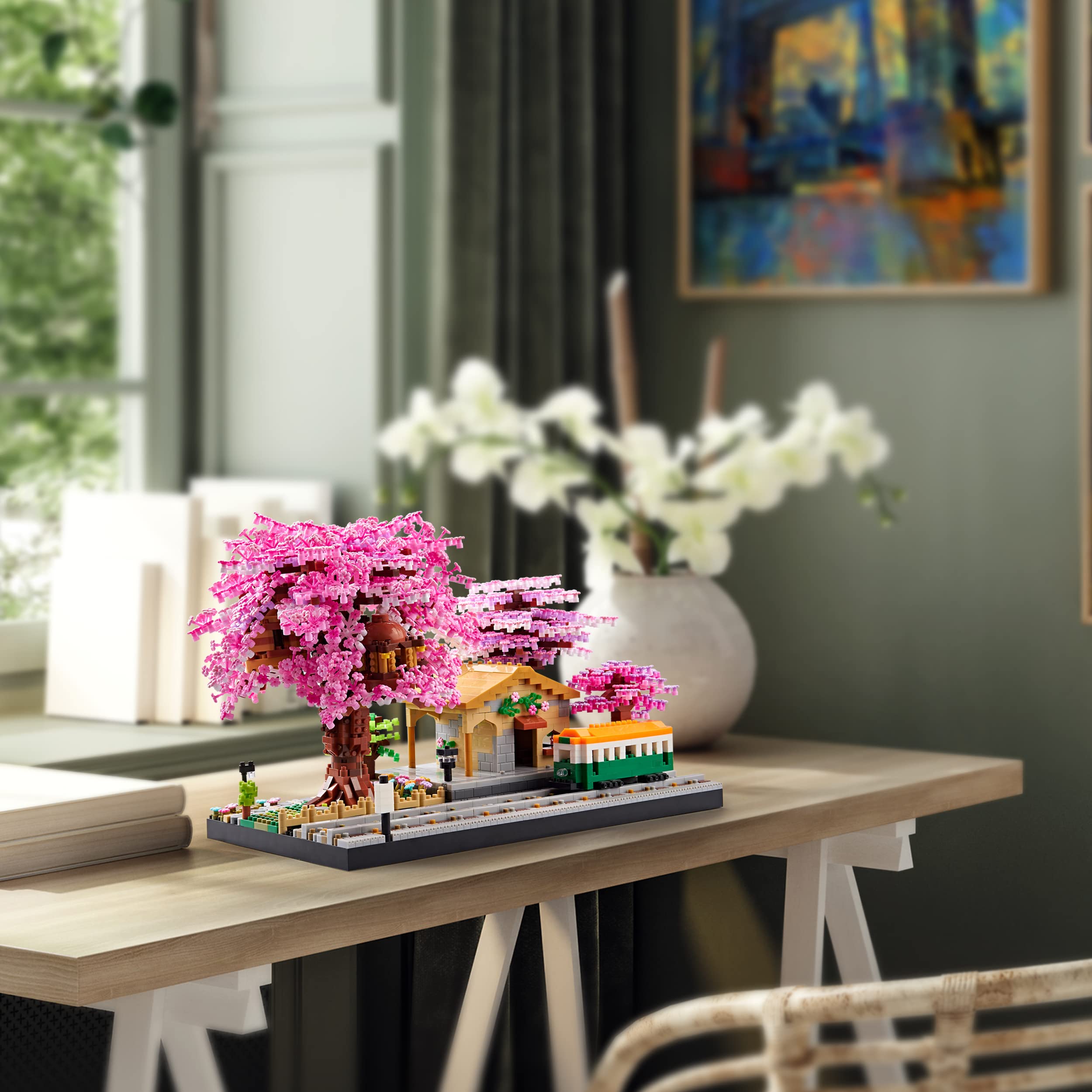 Mua Kadablk Architecture, Japanese Sakura Tree Class Train Station ...