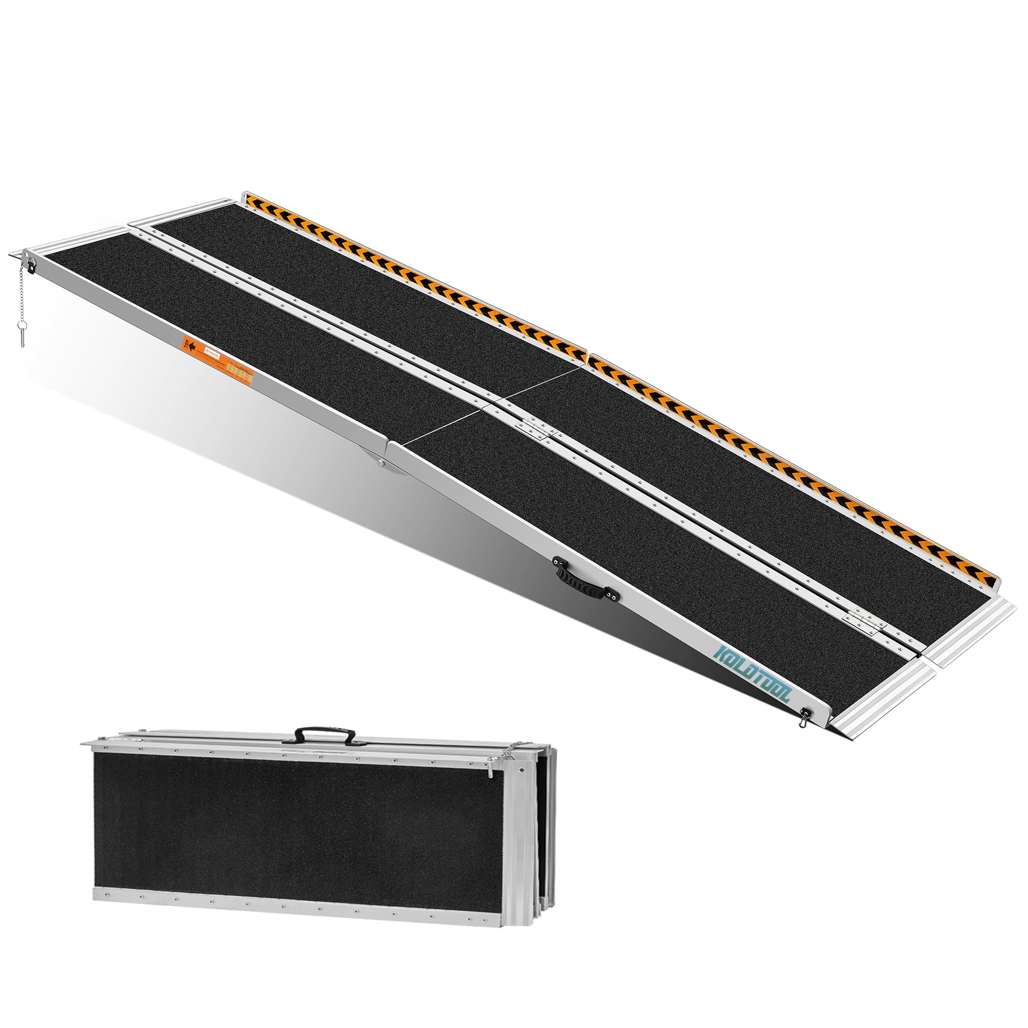 KOLOTOOL Portable Wheelchair Ramp 8FT Handicap Ramp Threshold ...