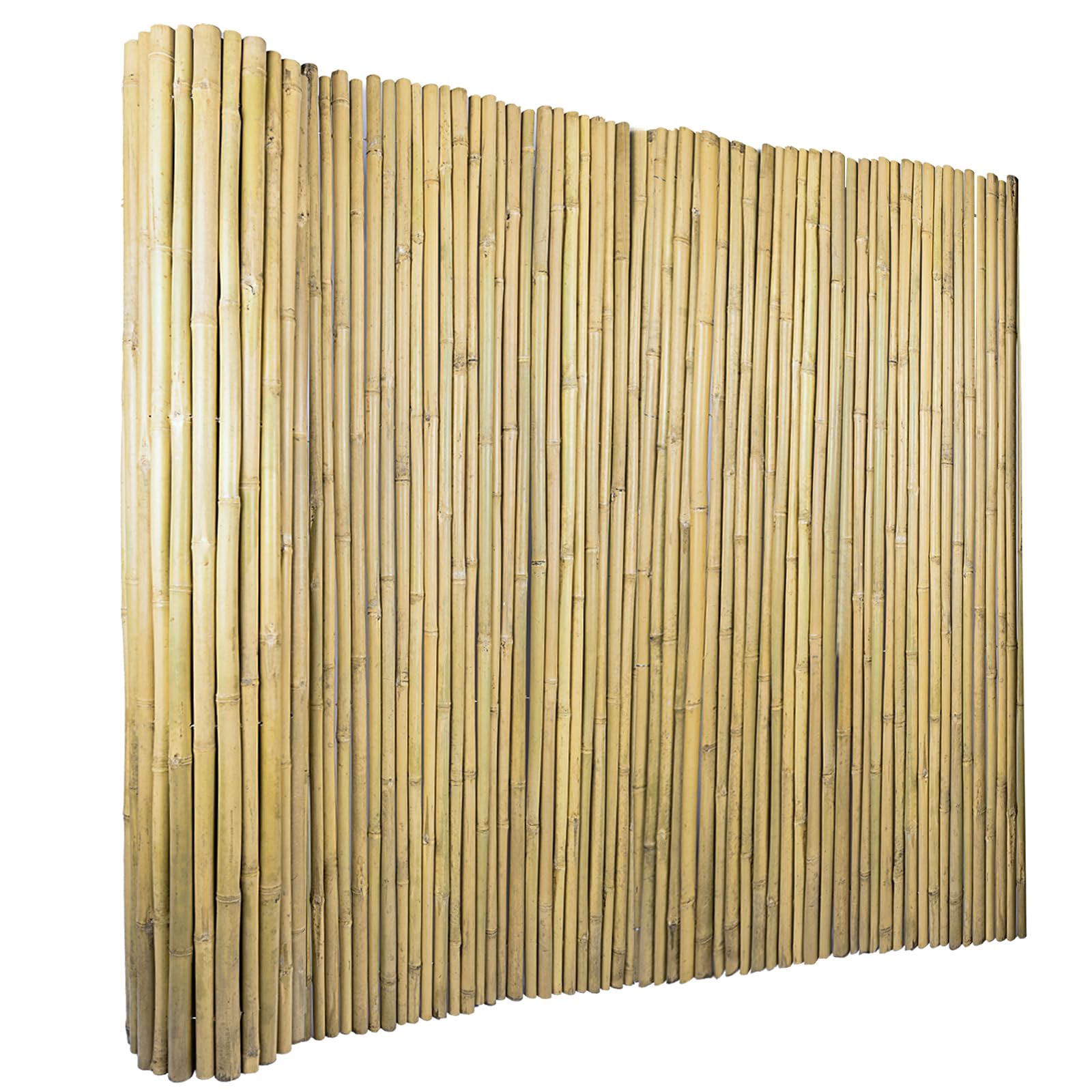Jollybower 6Ft High x 8 Ft Long x 0.7In D Bamboos Screen, Natural ...