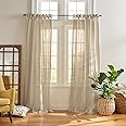 Amazon.com: Elrene Home Fashions Vienna Sheer Tie-Top Window-Curtain ...