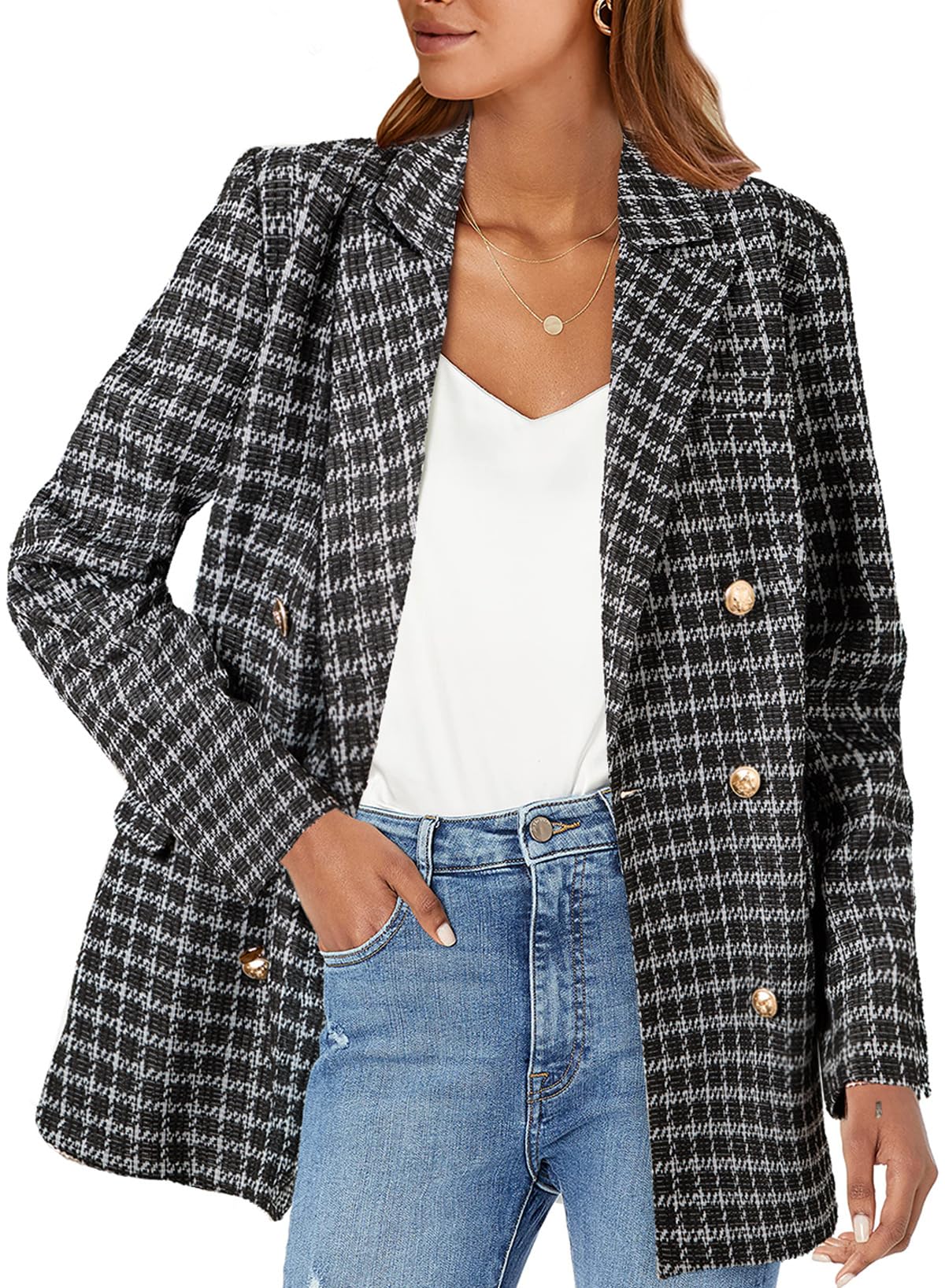 Happy Sailed Women's Blazers Spring Fashion Work Suits Long Sleeve ...