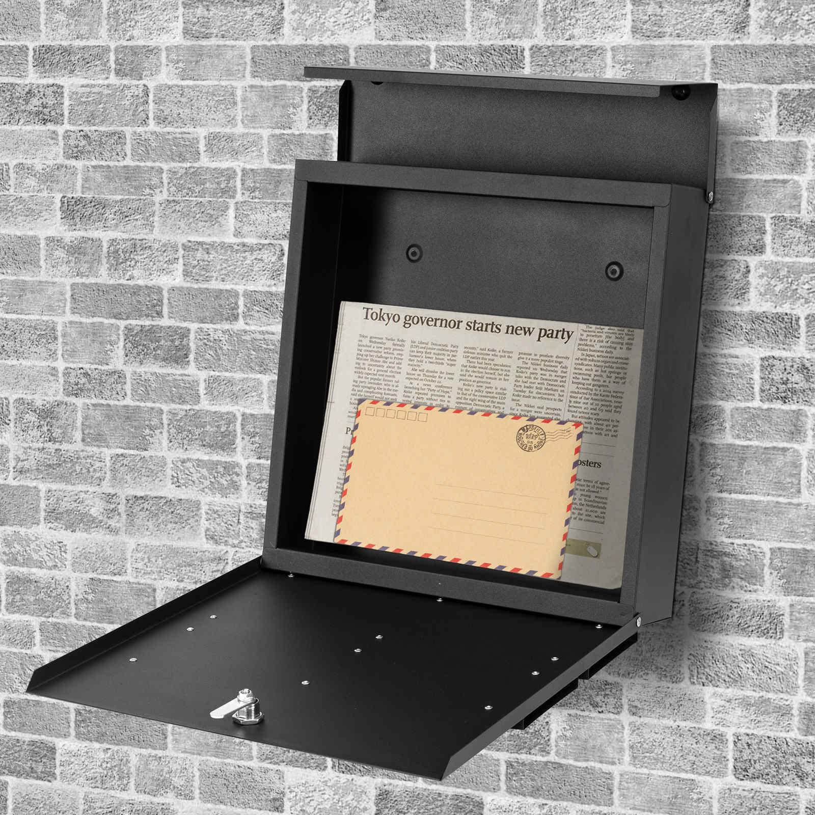 Mua Mailbox Wall Mount, Steel Mail Boxes with Key Lock and Newspaper ...