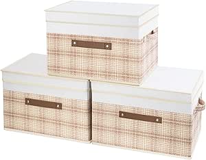 Amazon.com - TYEERS Collapsible Storage Bins With Lids, Fabric Folding ...