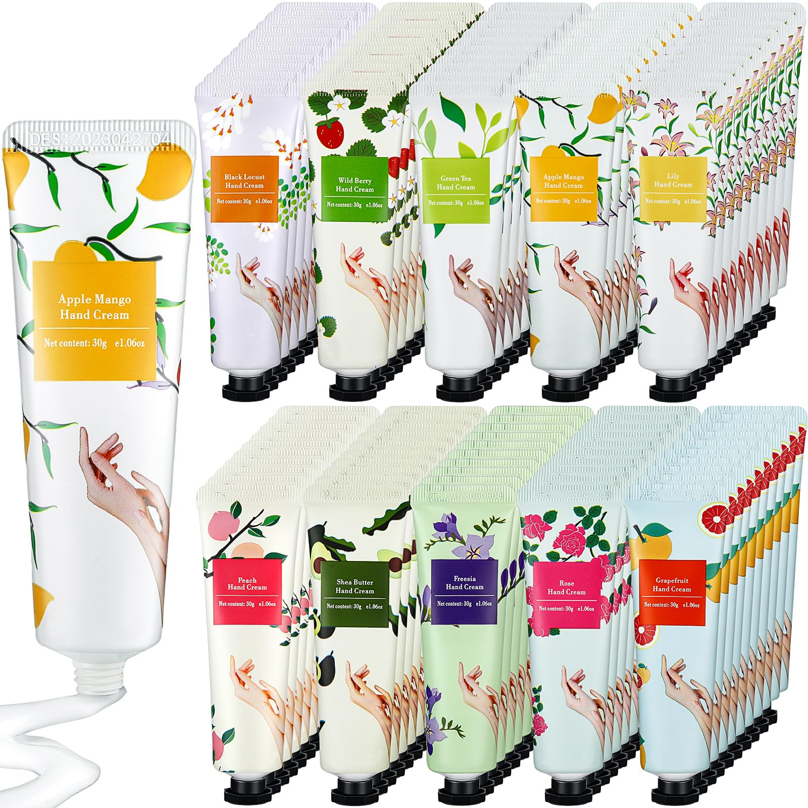 Swiffen 120 Pcs Hand Cream Bulk Christmas Gifts for Women Hand Cream ...