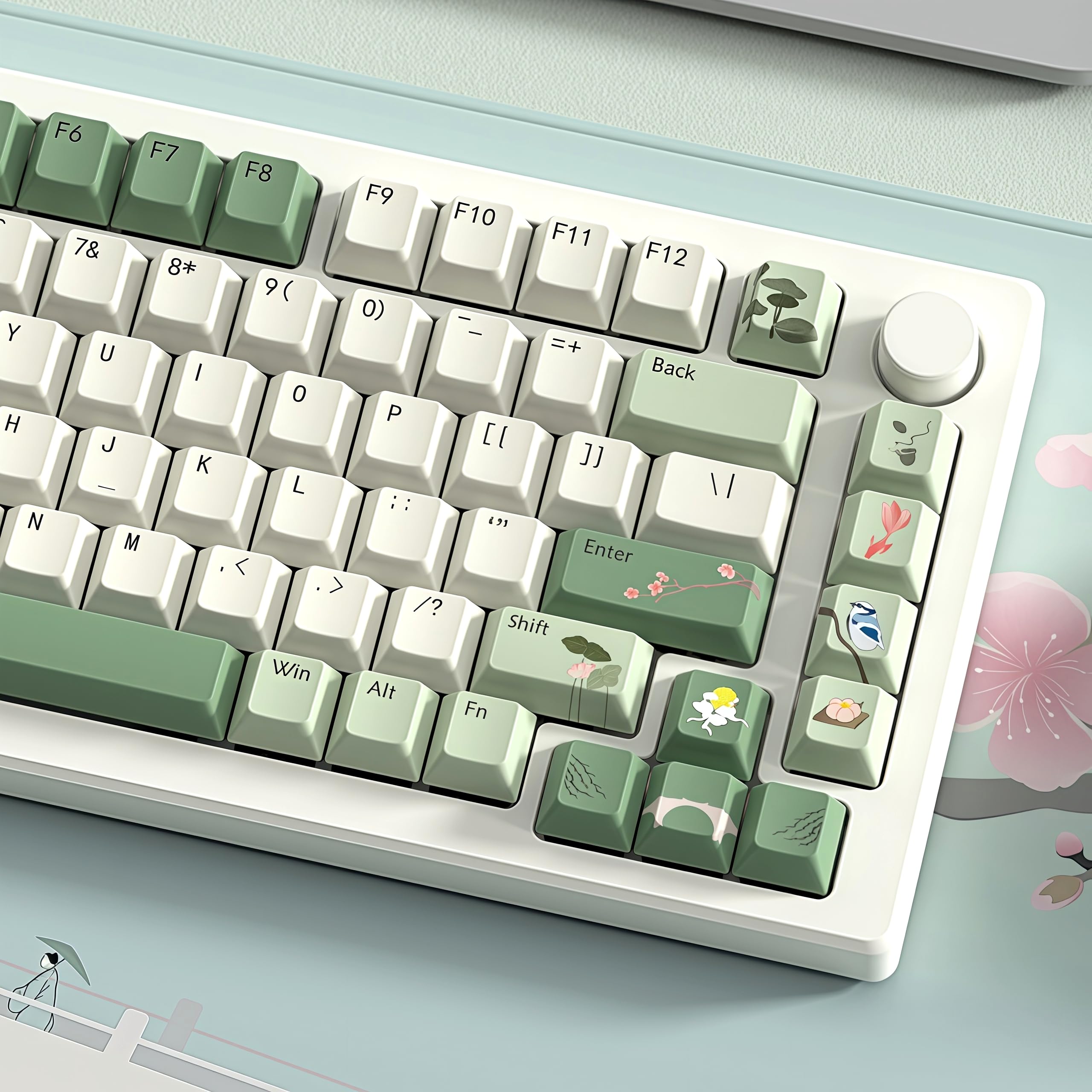 Mua dagaladoo Matcha Green Keycaps PBT,dye Sublimation keycaps 60% 65% ...