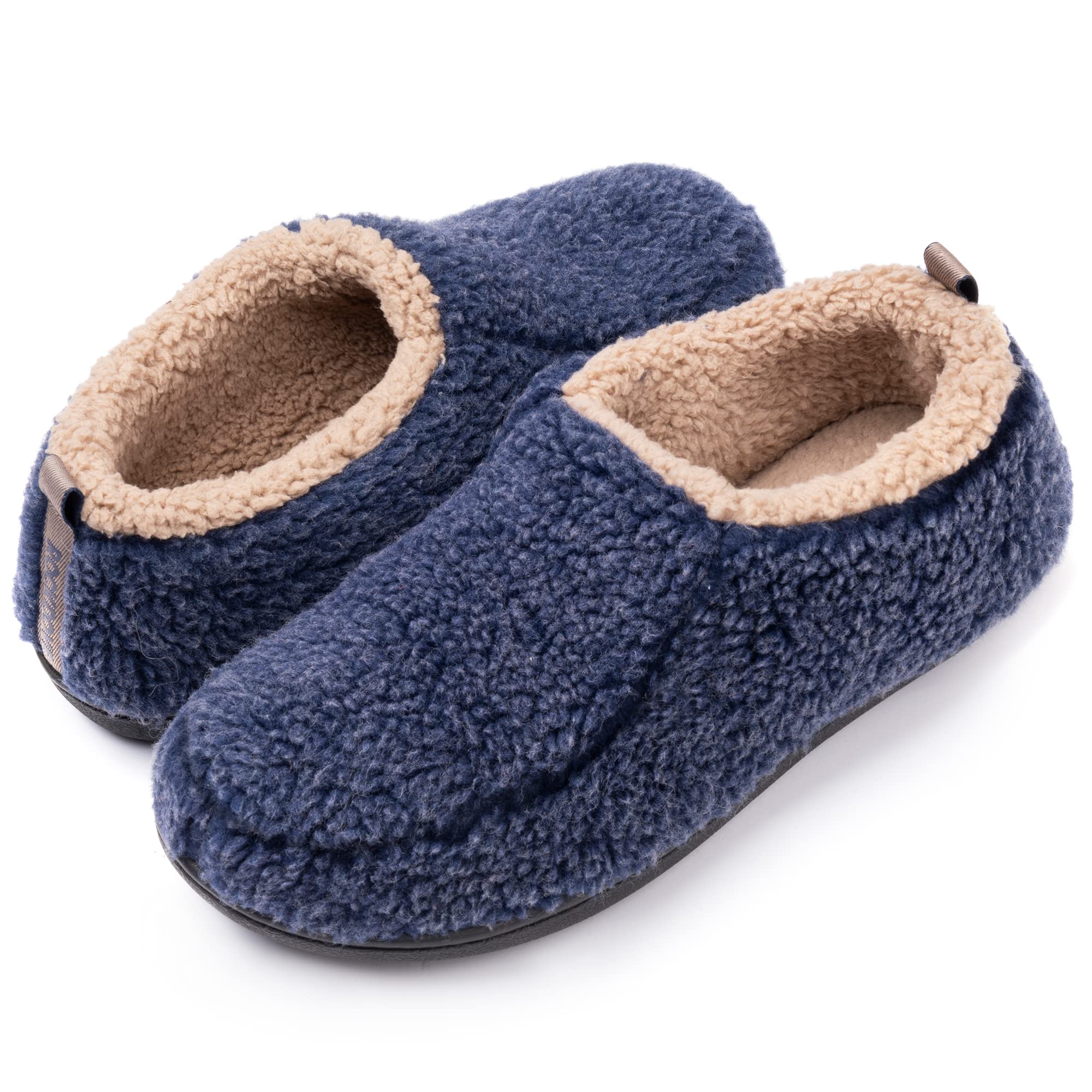 RockDove Men's Nomad Slipper with Memory Foam, Size 8-9 US Men, Navy