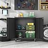 Metal Storage Cabinet with Wheels, Lockable Garage Storage Cabinet with ...