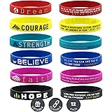 Amazon.com: 12-Pack Dream, Believe, Inspire, Create Silicone Rubber ...