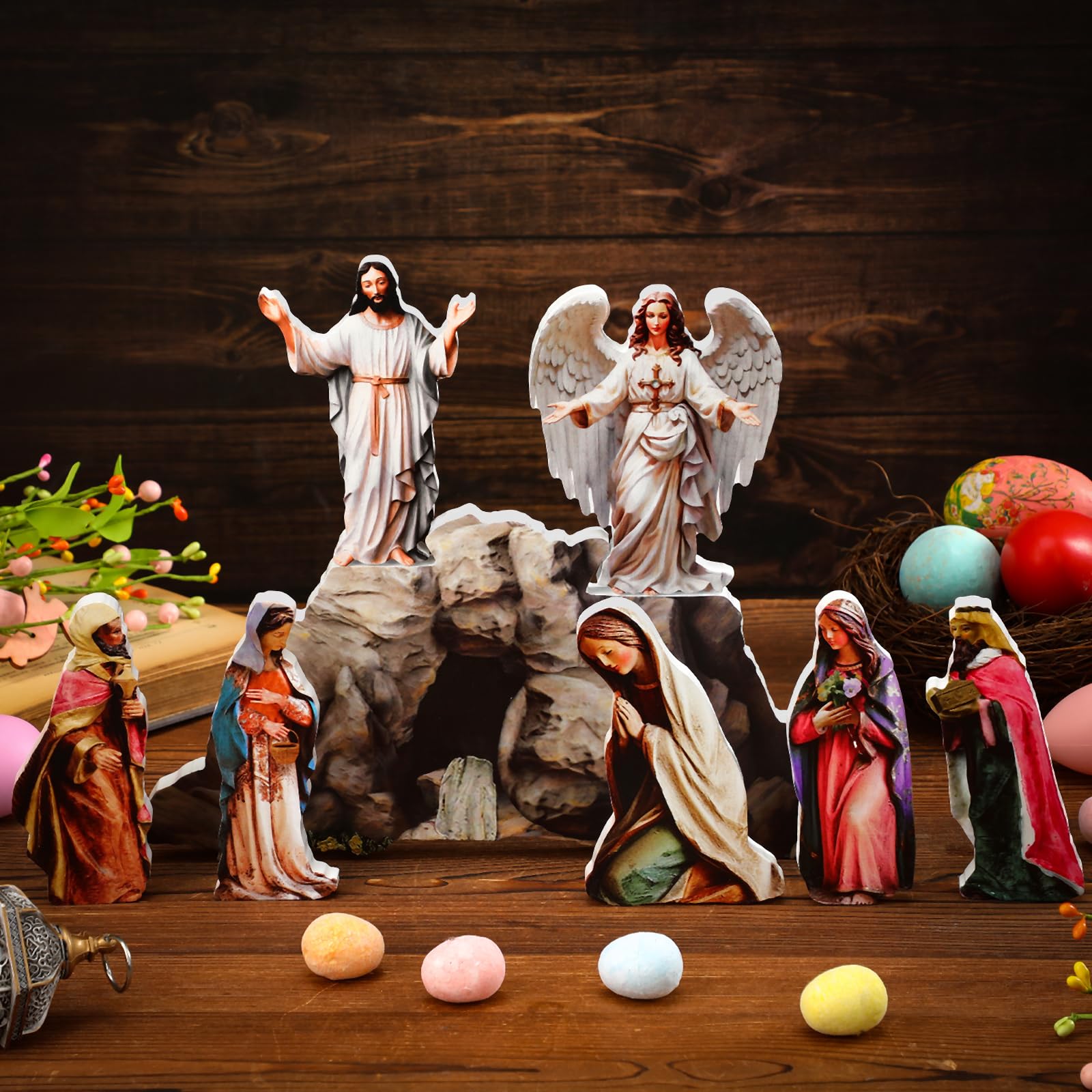 RattanView 8 Pcs Easter Resurrection Scene Set Religious Resurrection ...