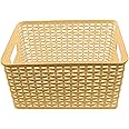 Amazon.com: YBM HOME Medium Plastic Rattan Storage Box Basket Organizer ...