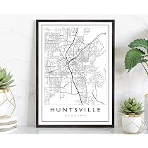 Large Map Of Huntsville Alabama