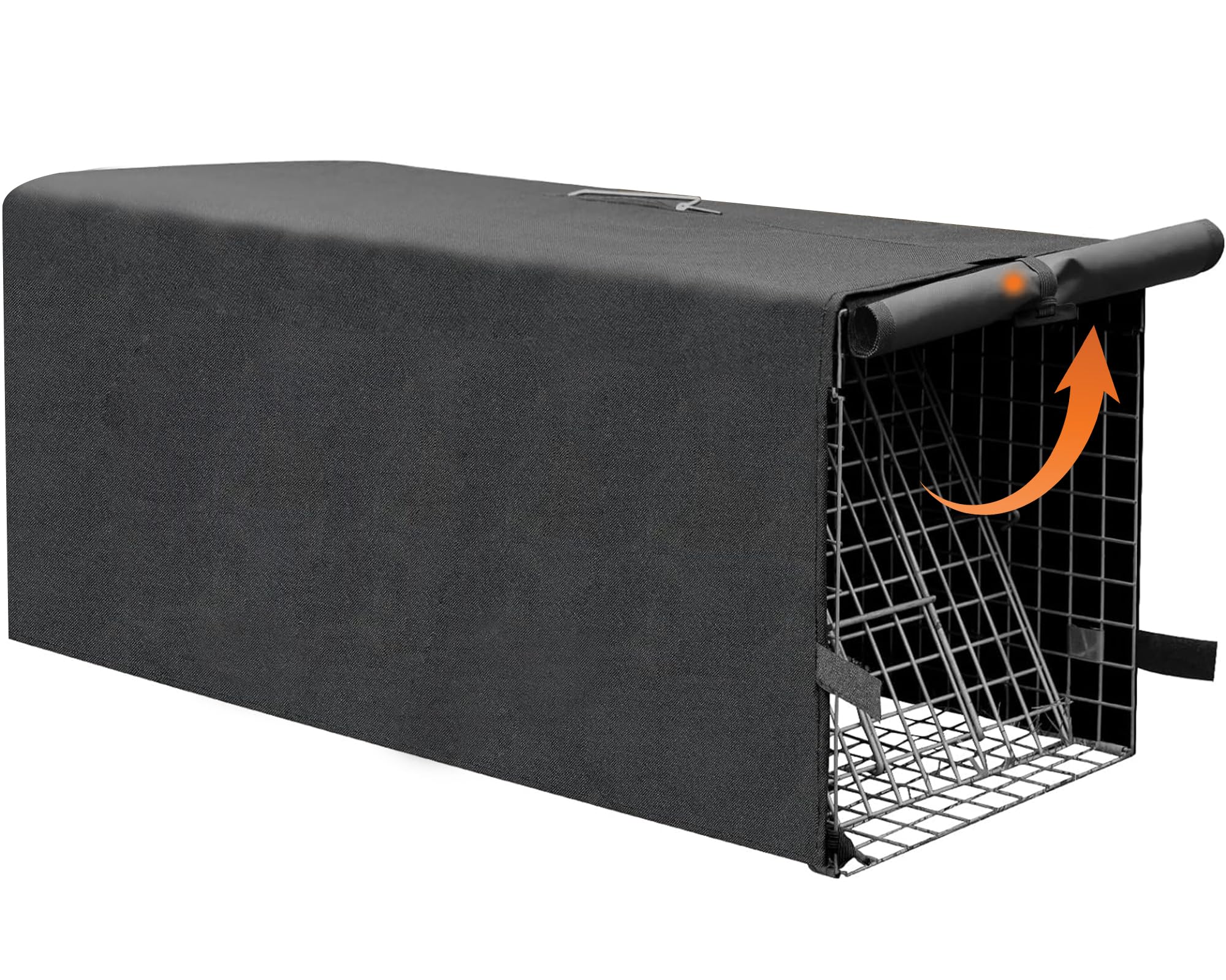 Live Animal Trap Cage with Cover, Cat Trap for Stray Cats 32 Inch Heavy ...