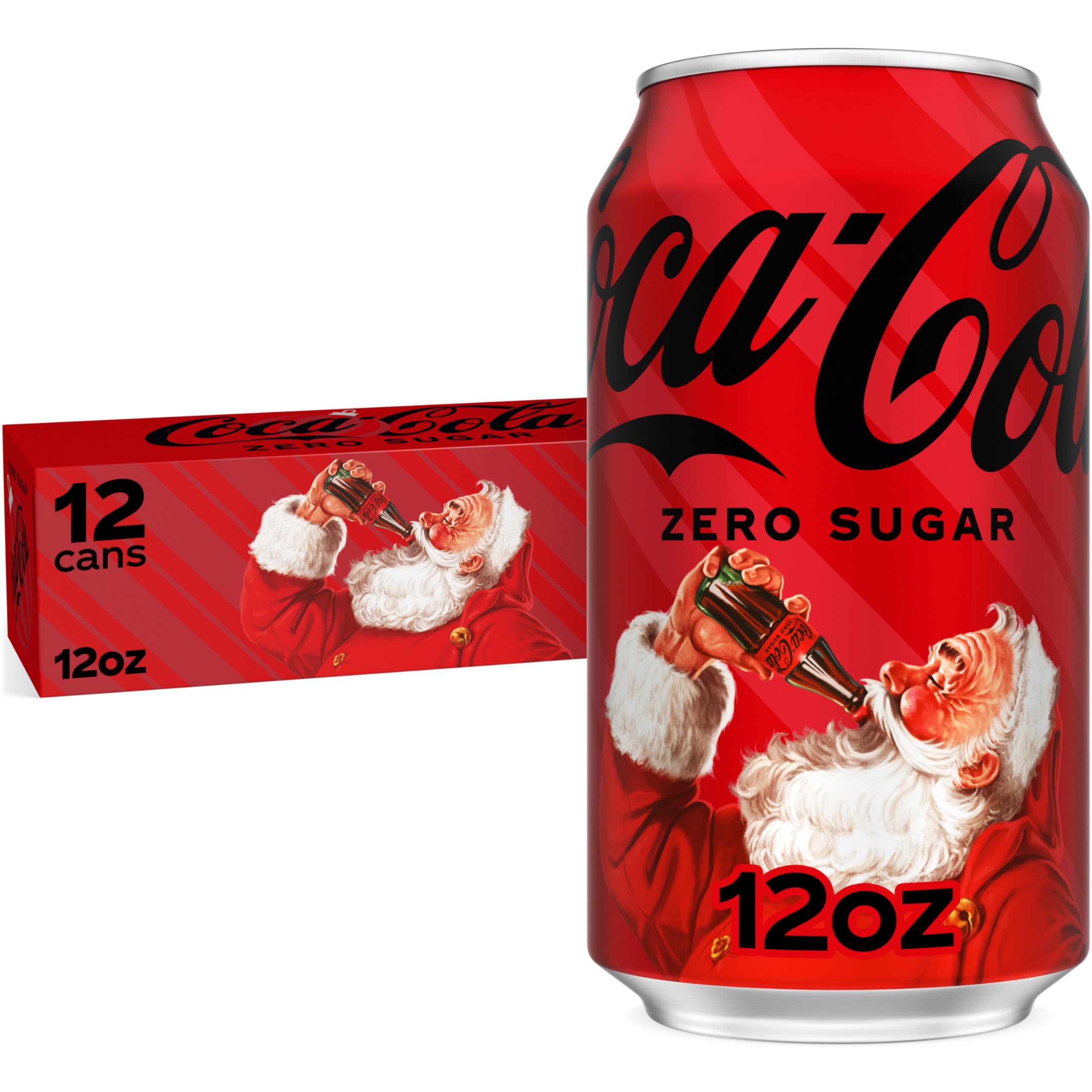 Coca-Cola Zero Sugar Soda, 12 fl oz Cans, 12 Pack - Classic Cola Soft ...