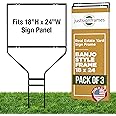 Amazon.com : justsignframes Real Estate Yard Sign Metal Round Rod Frame ...
