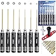 Amazon.com: HobbyPark Hex Driver Set Allen Screwdriver Kit Titanium 0.9mm/1.27mm/1.3mm/1.5mm/2 ...