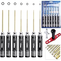 Amazon.com: HobbyPark Hex Driver Set Hex Allen Screwdriver Kit Titanium 0.9mm/1.27mm/1.3mm/1.5mm ...