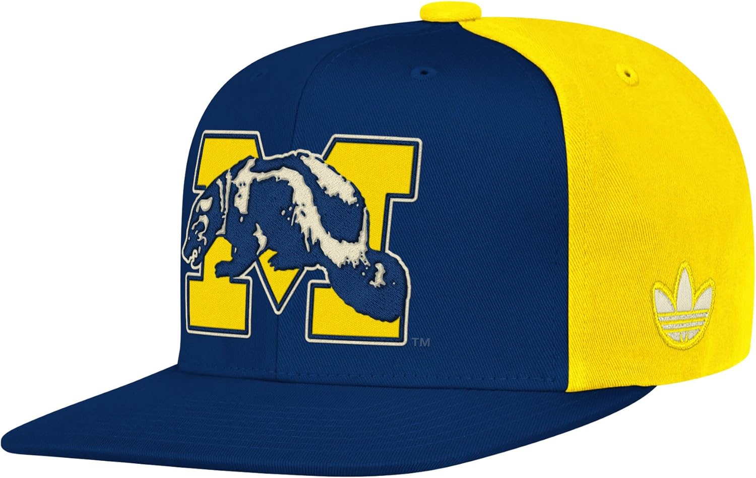 NCAA Michigan Wolverines Mascot Snapback Hat, One Size Fits All,Yellow ...