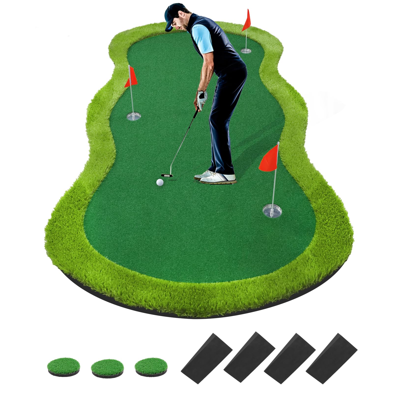 Roykaw Golf Putting Green, 5 x 10 Ft. Golf Putting Mat, Golf Practice ...