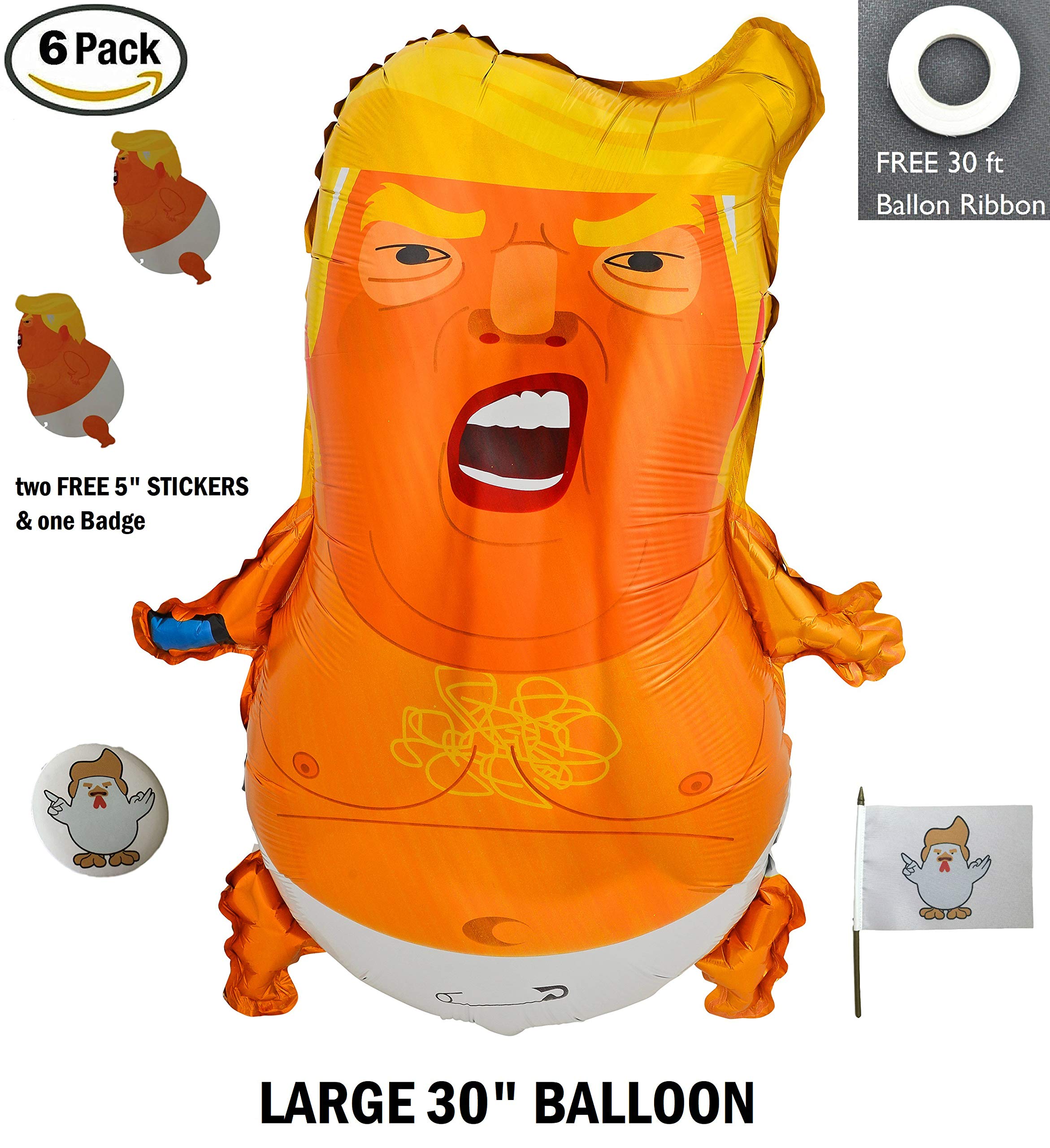 Amazon.com: AM I A Baby Trump Baby Party Balloons (2-Pack) |Mini Size ...