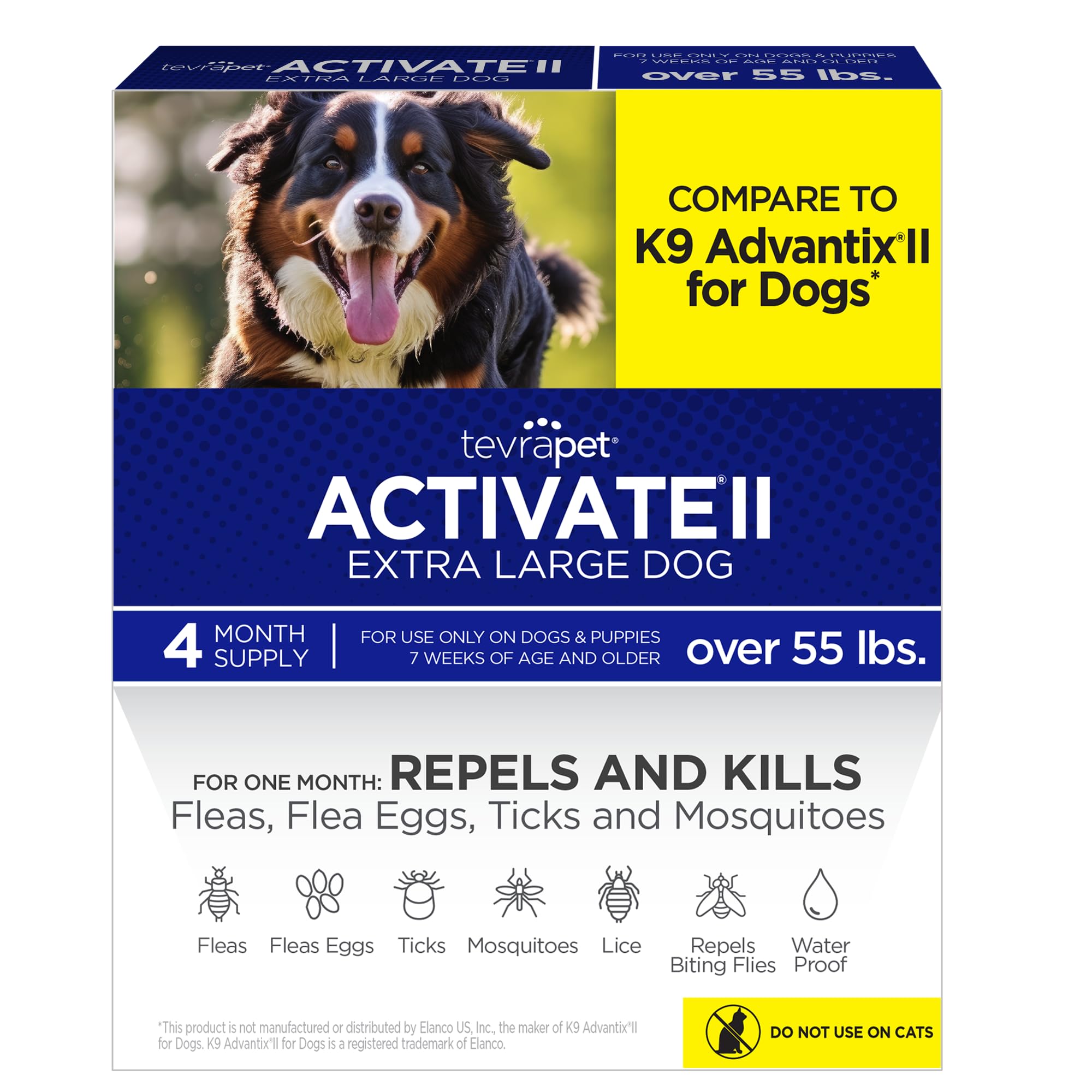 TevraPet Activate II Flea and Tick Prevention for Dogs | 4 Count ...