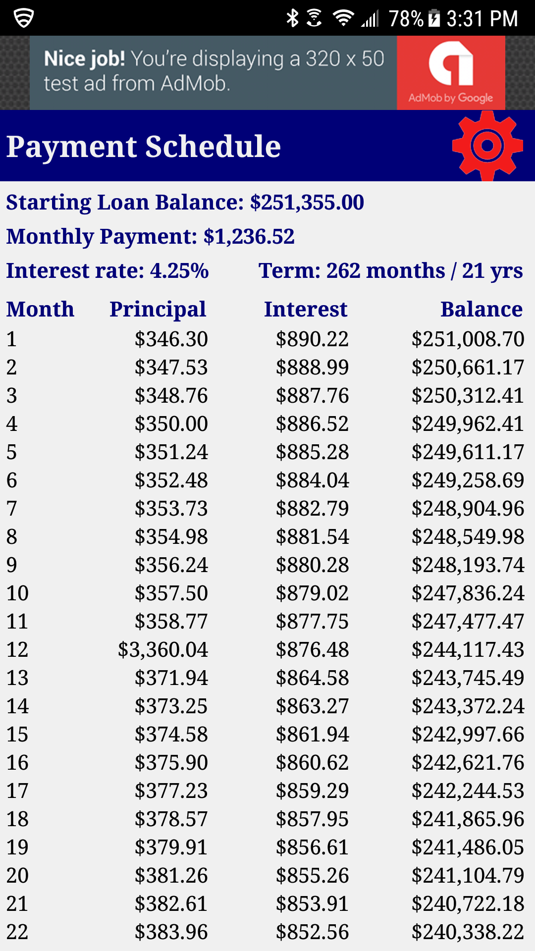 Loan Calculator Aussenturin