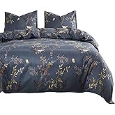 Amazon.com: Wake In Cloud - Floral Comforter Set, Botanical Elegant ...
