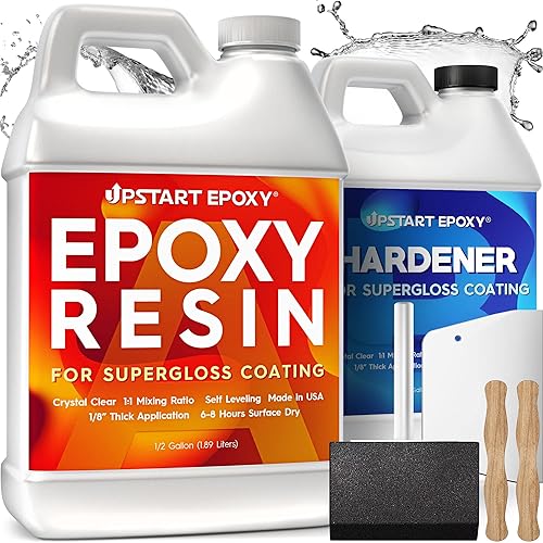 Upstart Epoxy Resin DIY Kit 2 Gallons - Clear 2 Part Epoxy Formulation ...