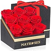 Amazon.com: NATROSES Forever Preserved Roses in a Box, 100% Real Roses ...