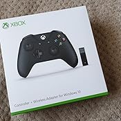 Microsoft Xbox Black Controller, with Wireless Adapter for Windows PC ...