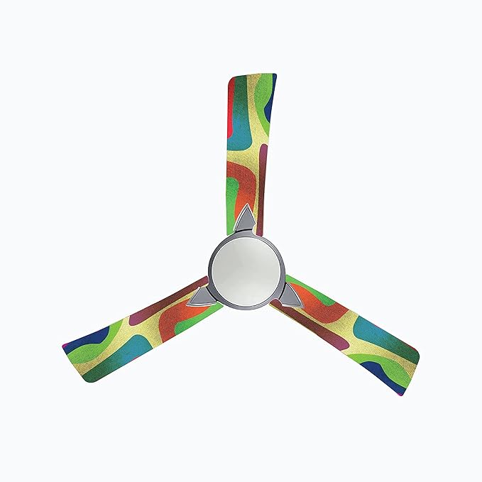 woopme Colorful Ceiling Or Roof Fan Blade Stickers for Living Kids ...