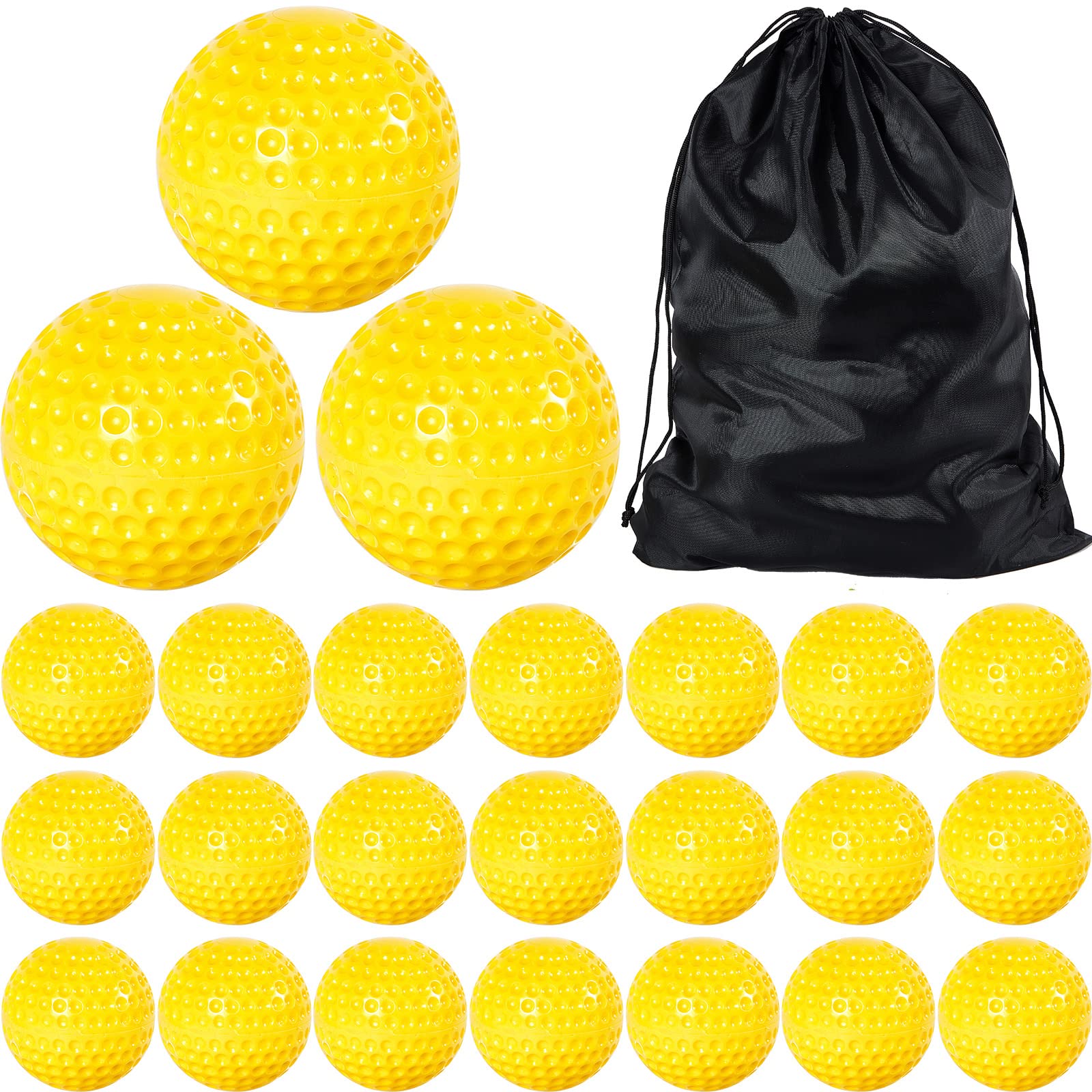 Deekin 24 PCS Pitching Machine Softballs, Dimpled Softballs, Practice ...