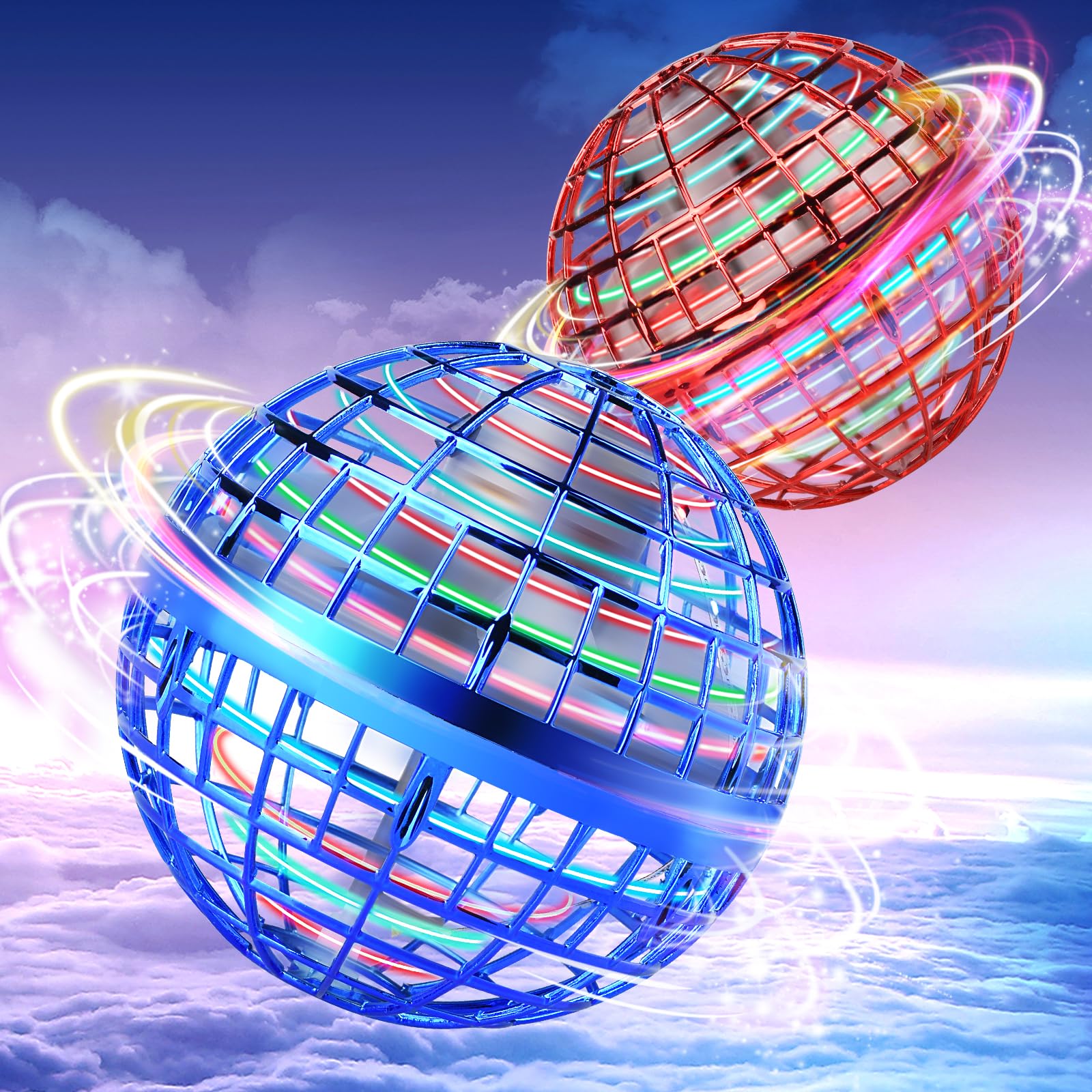 Galaxy Ball 2024 Upgraded, 2Pack Hand-Controlled Flying Orb Ball Toy ...