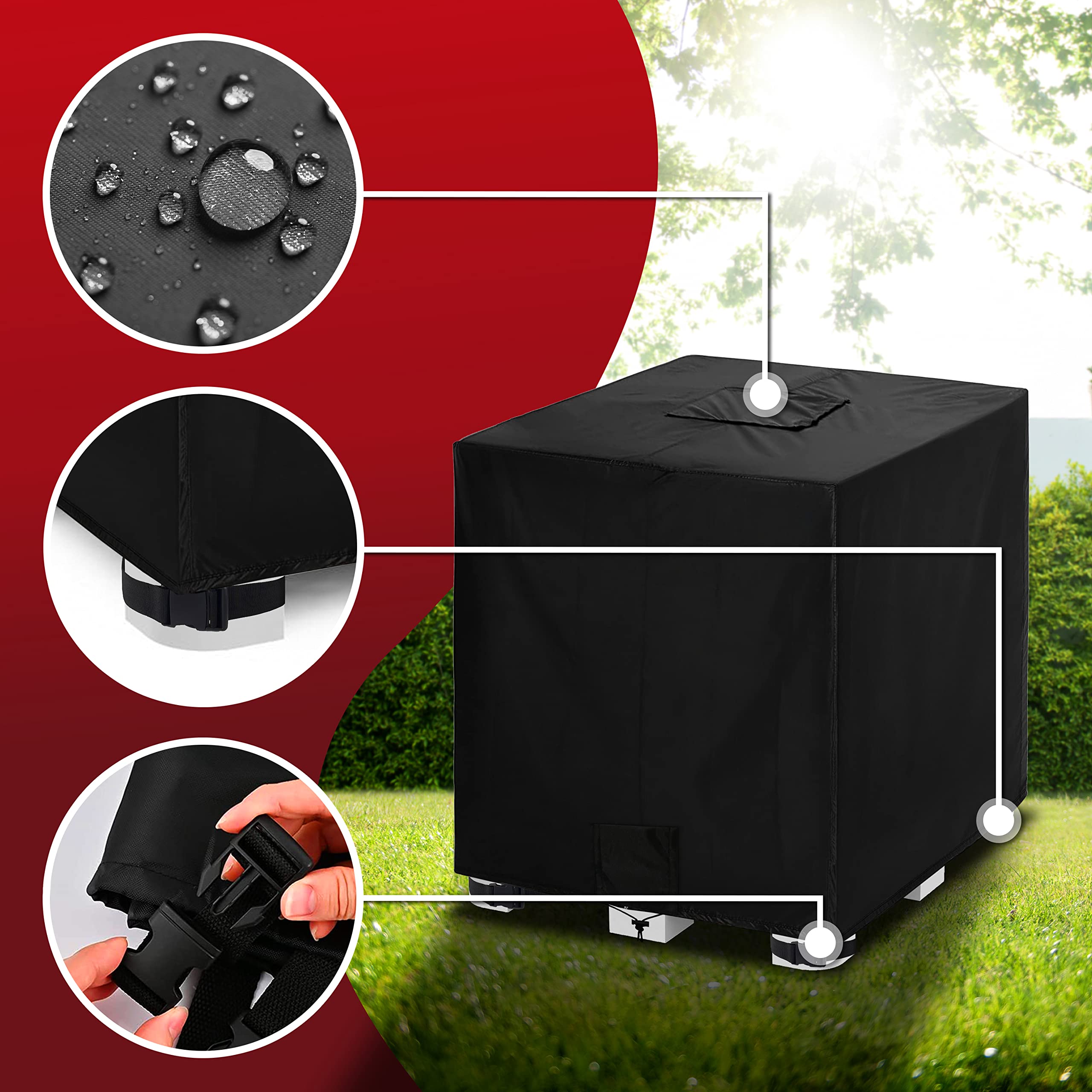 Mua 275 Gallon Water Tank IBC Tote Cover, IBC Cover for 1000L, 420D ...