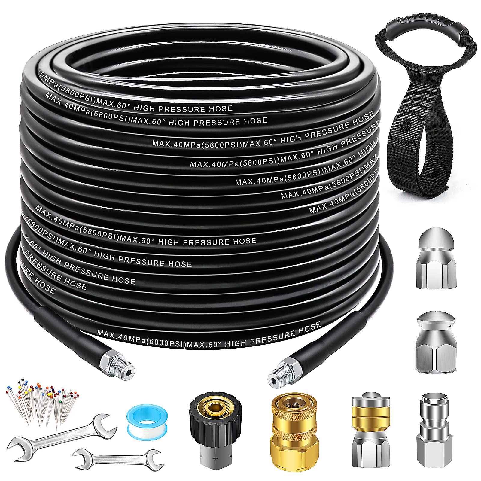 Mua 100FT Sewer Jetter Kit for Pressure Washer, 5800 PSI Water Jet ...