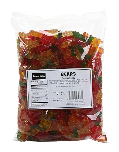 Kervan Candy Bebeto Gummy Bears - Fruity, Soft & Sweet Gummy Candy Bulk ...