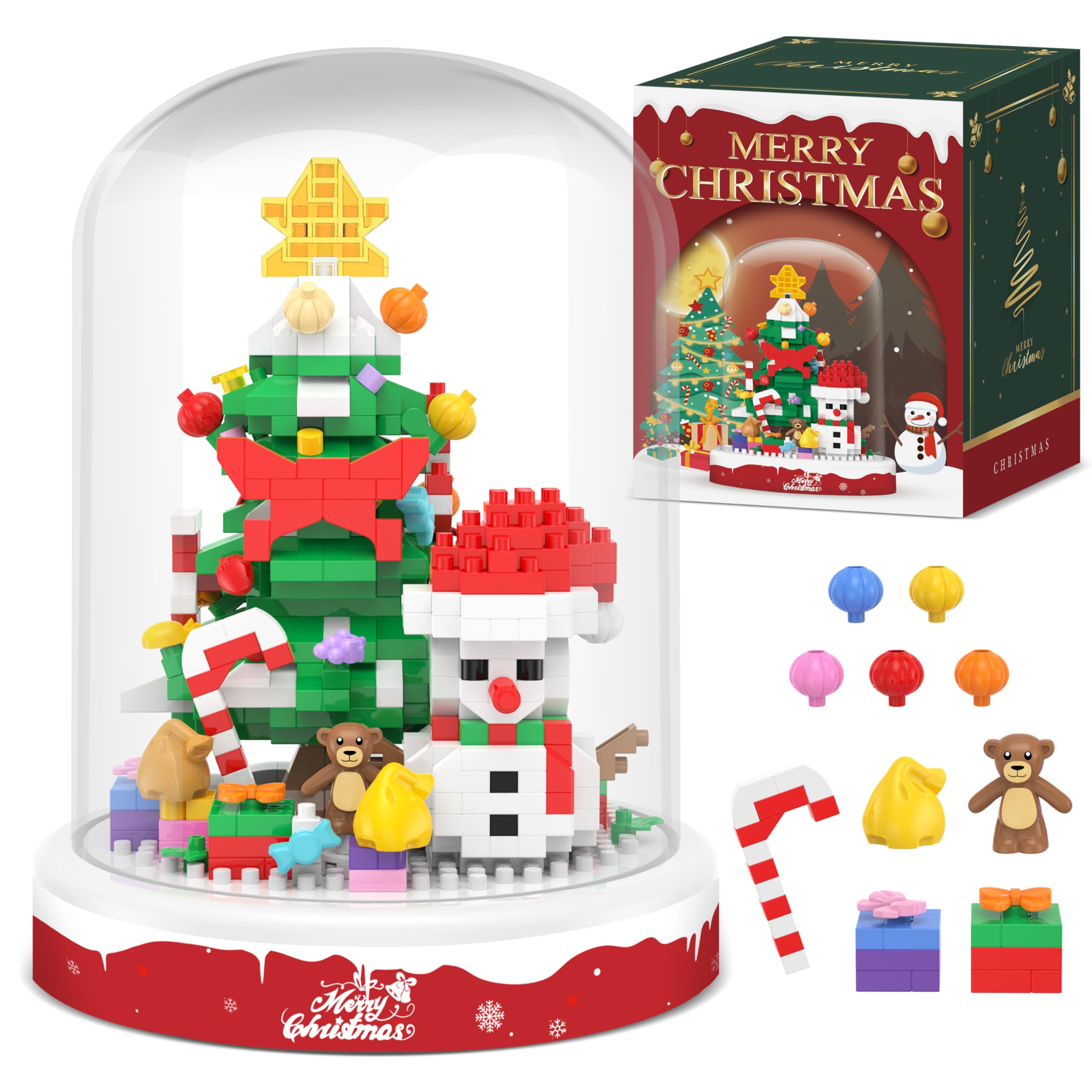 Christmas Tree Snowman Building Blocks, 516 PCS Toy Building Sets ...