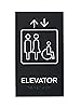 Kubik Letters Elevator Sign, ADA Compliant Modern Design Door Sign with ...
